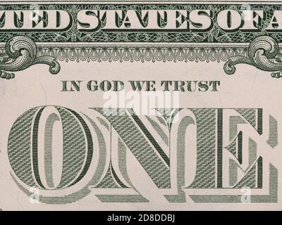 Reverse of a US One Dollar Bill, Often Referred to as the Green Back ...