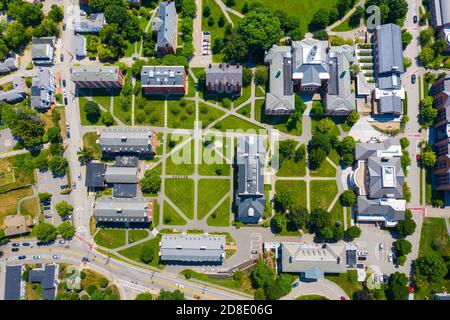 Aerial of Phillips Exeter Academy, Exeter, New Hampshire, USA Stock ...