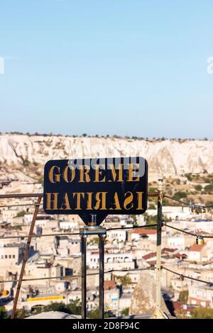 Sunset point in Göreme and the Rock Sites of Cappadocia , Turkey Stock ...
