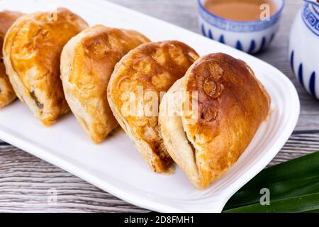 Kaya puff, popular pastry in Ipoh and within Malaysia Stock Photo - Alamy