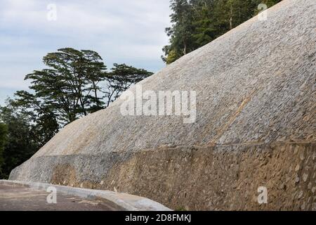 Slope retention engineering to prevent soil erosion and landslide Stock ...