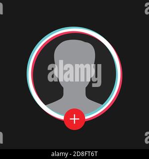 Glitch Social media user profile icon Vector Illustration Stock Vector ...