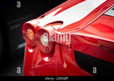 Ferrari Cars Rear Headlights Stock Photo - Alamy