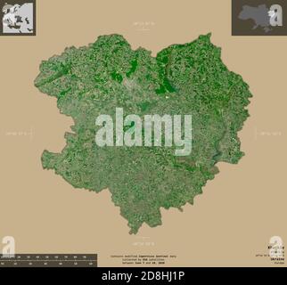 Kharkiv, region of Ukraine. High resolution satellite map Stock Photo ...