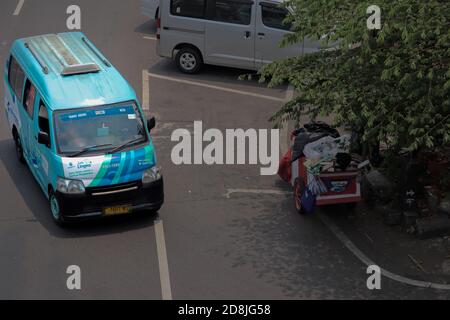 Jakarta / Indonesia - September 23, 2020. Integrated transportation ...