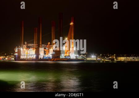 MPI RESOLUTION Offshore installation and maintenance vessel moored at ...