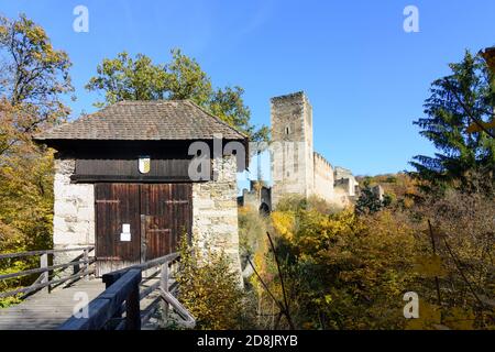 Hardegg: Burg Kaja Castle, Thayatal National Park, autumn leaf colors ...