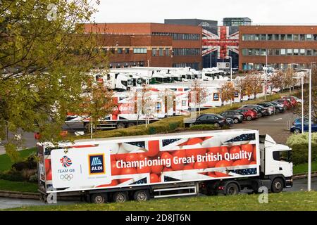 The Aldi UK HQ and main warehouse situated in Atherstone, North ...