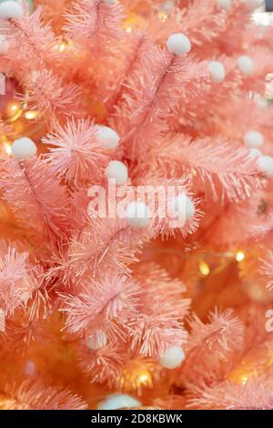 Christmas greeting card with decorated fir tree and alarm clock Stock ...