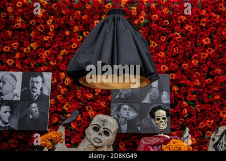 The wounded table by Frida Kahlo on postage stamp Stock Photo - Alamy