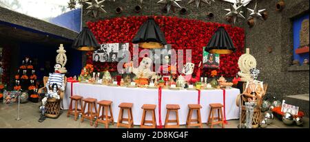 The wounded table by Frida Kahlo on postage stamp Stock Photo - Alamy