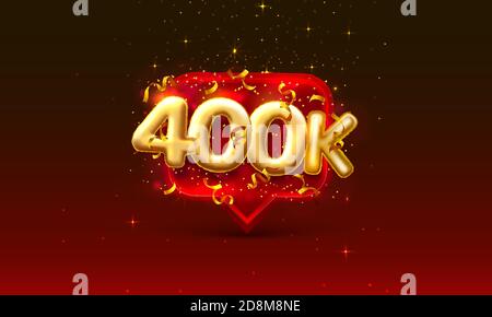 Thank you followers peoples, 400k online social group, happy banner ...