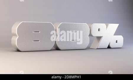 88% discount, 88 percent discount as a 3D illustration, 3D rendering ...