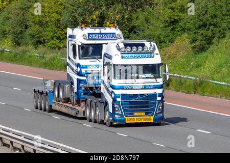 Convoi Exceptional Volvo truck; Motorway heavy loads, bulk Haulage ...