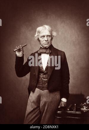 Michael Faraday (1791-1867), portrait by Maull & Polyblank, 1857 ...