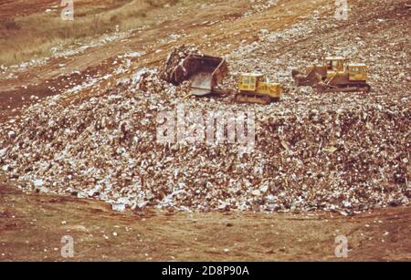 The dumping area at Fresh Kills, Staten Island, was used by New York ...