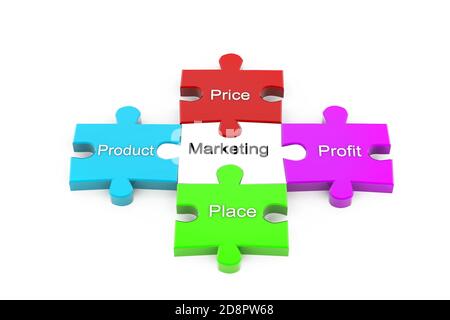 Marketing concept: Product on puzzle background Stock Photo - Alamy