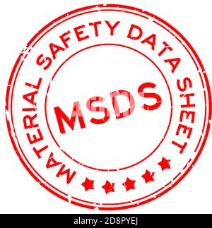 MSDS ( Material Safety Data Sheet ) label or stamp on white background ...