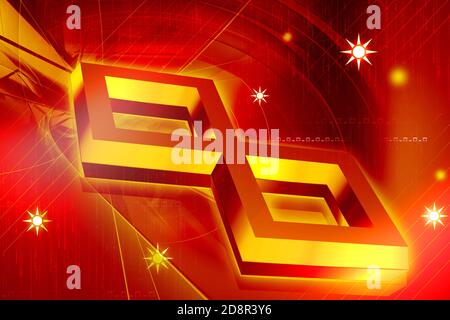 Digital illustration of keep quit sign in color background Stock Photo ...