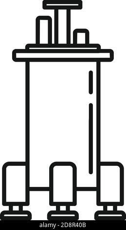 Space invaders outline vector icon. Thin line black space invaders icon ...