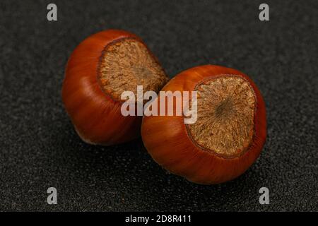 Two ripe tasty Whole hazelnut (hazel Stock Photo - Alamy