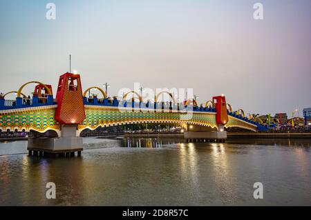 Long exposure photo of Brendeng Bridge (Jembatan Brendeng) across ...