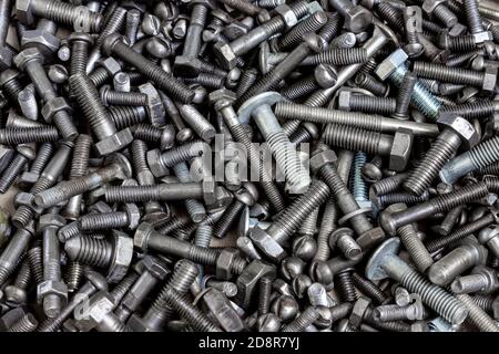 A bunch of hex head bolts, different sizes and diameters Stock Photo ...