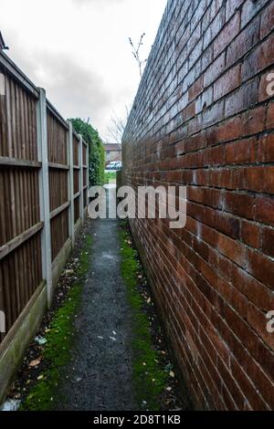 Narrow path shortcut walk Stock Photo - Alamy