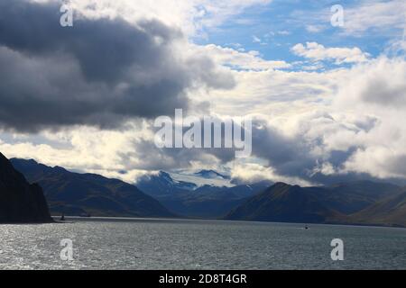 Alaska, Makushin Volcano on Unalaska Island, Aleutian Islands, United ...