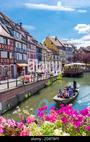 COLMAR, FRANCE, 18 JULY 2020: Beautiful historic center of Colmar ...