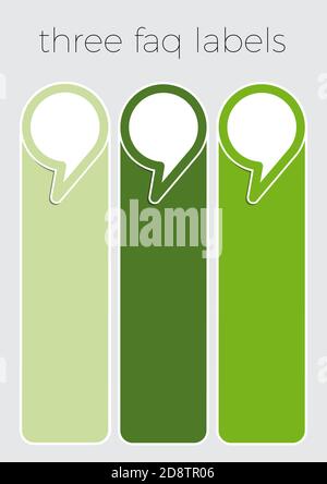 Vector three faq labels Stock Vector Image & Art - Alamy