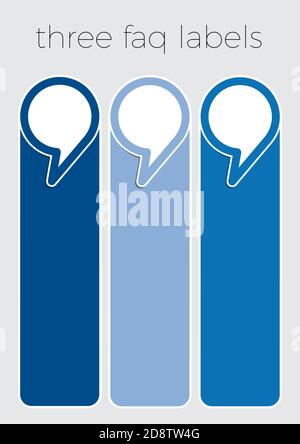 Vector three faq labels Stock Vector Image & Art - Alamy