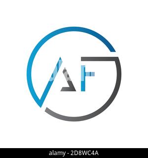Initial Letter AF Logo Template Vector Design Stock Vector Image & Art ...