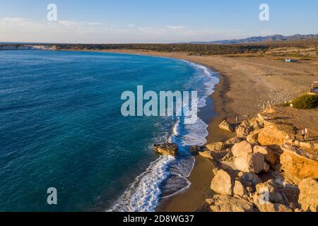 Cyprus - Mediterranean Sea coast. Lara Beach in Paphos district Stock ...