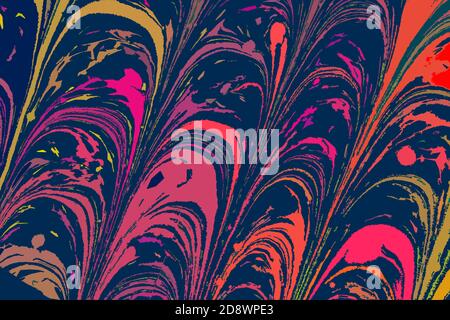 Abstract creative marble pattern texture. Traditional art of Ebru ...