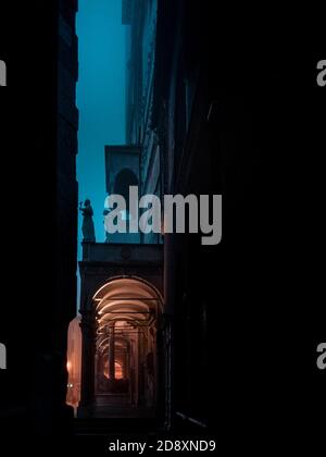Cremona, Italy - November 202 Autumn cityscapes in a deserted city ...