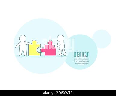 Two persons with puzzle Stock Vector Image & Art - Alamy