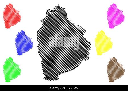 Leslie County (Kentucky) outline map set Stock Vector Image & Art - Alamy