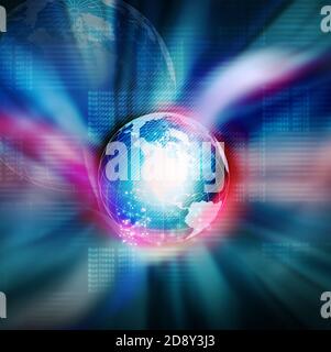 Earth in abstract business background Stock Photo - Alamy