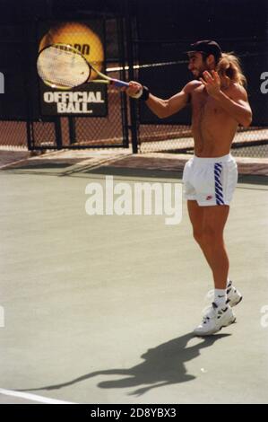American tennis player Andre Agassi, 1990s Stock Photo - Alamy