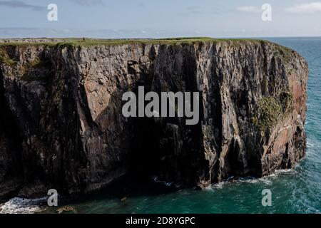 CASTLEMARTIN, WALES - 13 SEPTEMBER 2020: The Green Bridge of Wales ...