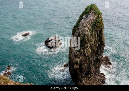 CASTLEMARTIN, WALES - 13 SEPTEMBER 2020: The Green Bridge of Wales ...