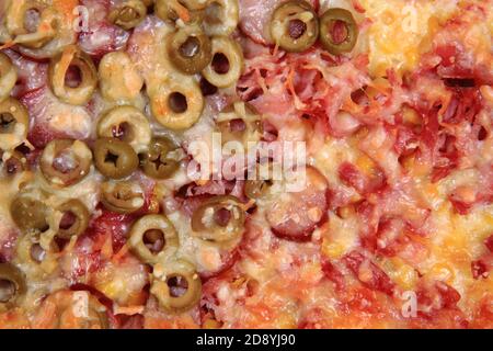 homemade pizza texture as nice gourmet background Stock Photo - Alamy