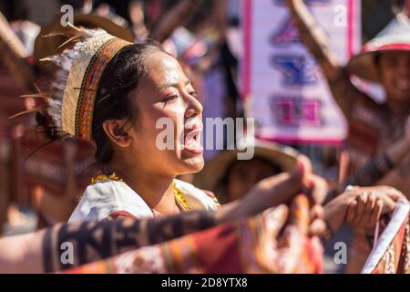 Dancers and participants to the annual Abrenian Kawayan Festival in ...