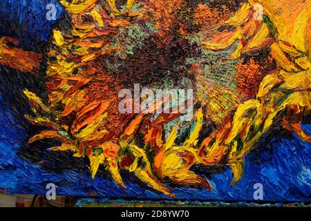 Two cut sunflowers, Vincent Van Gogh painting Stock Photo - Alamy