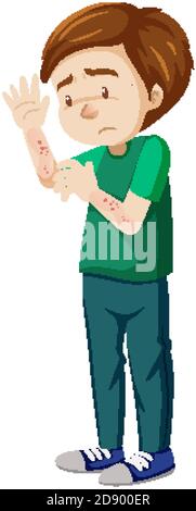 Cartoon character with skin rashes symptoms Stock Vector Image & Art ...