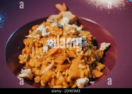 A closeup shot of pilaf dish in cast iron pan Stock Photo - Alamy