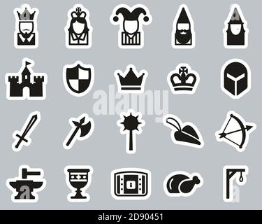 Medieval Time & Culture Icons Black & White Set Big Stock Vector Image & Art - Alamy