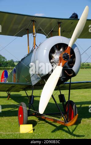 Avro 504K WW1 fighter biplane As seen at Shuttleworth Air Show Spring ...