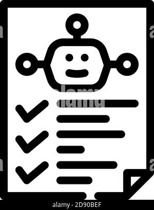 robot task list line icon vector illustration Stock Vector Image & Art ...
